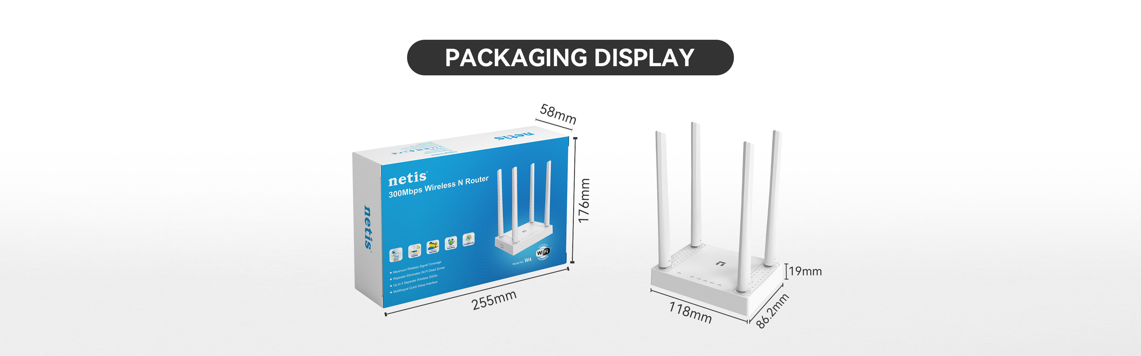 W4 | 300Mbps Multi-Mode Wireless Router