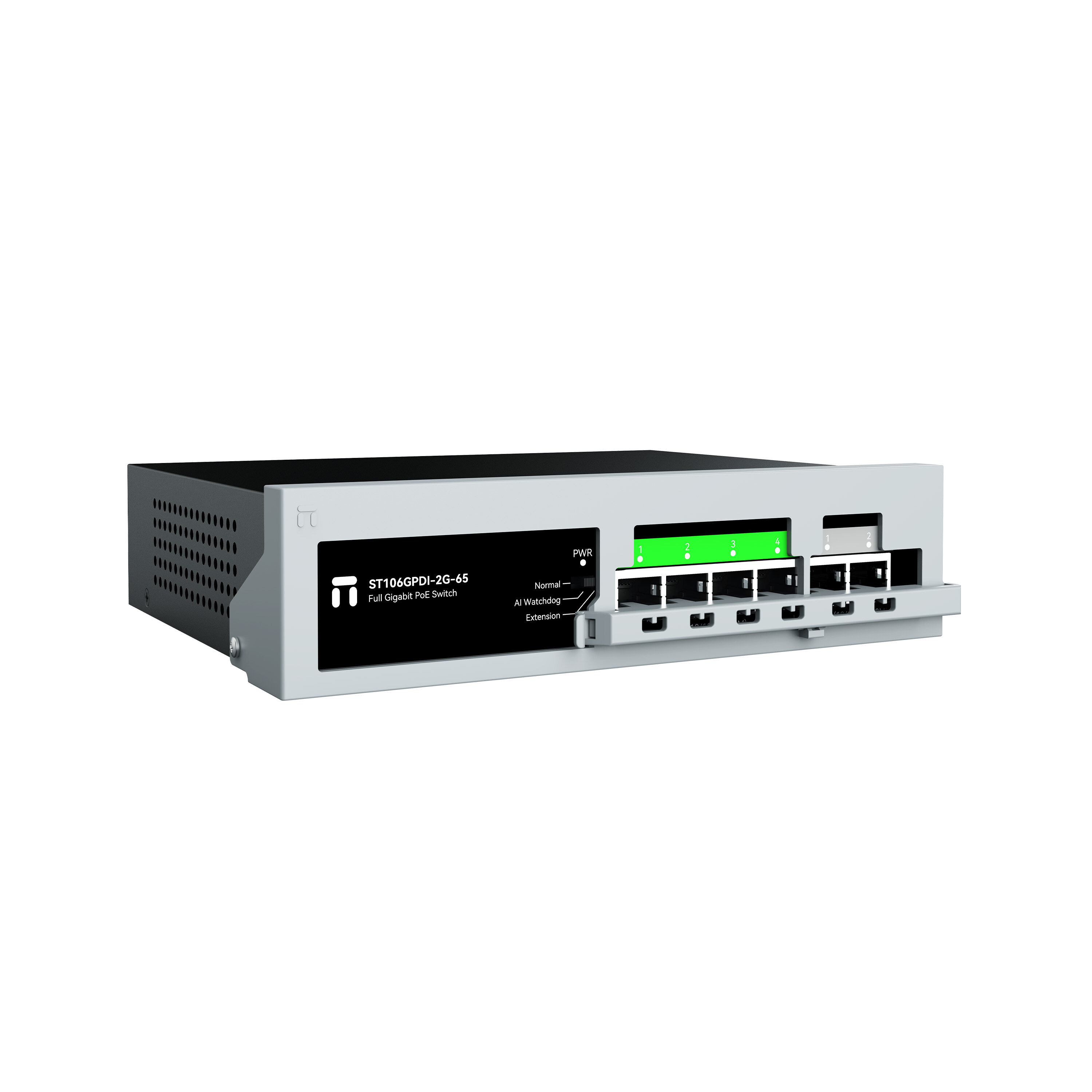 ST106GPDI-2G-65 | Gigabit PoE Switch with Attached Safety Lock